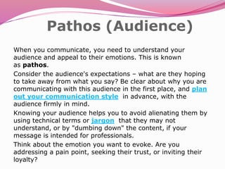 Ethos, Pathos, Logos in writing | PPT