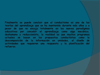 Perspectiva conductista | PPT