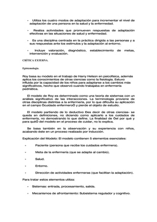 Perspectiva HistóRica De Las TeoríAs De EnfermeríA | DOC