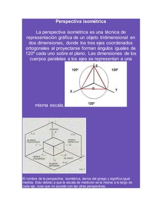Perspectiva isométrica | DOCX