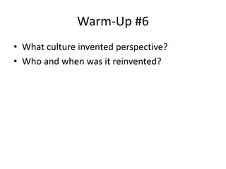 Visual Art - Perspective Warm-Up's & Projects | PPTX