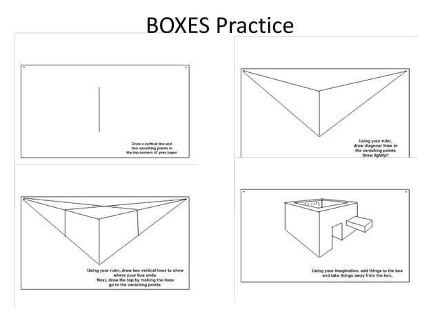 Visual Art - Perspective Warm-Up's & Projects | PPTX | Drawing and ...