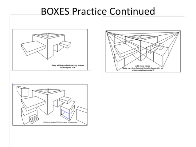 Visual Art - Perspective Warm-Up's & Projects | PPTX | Drawing and ...