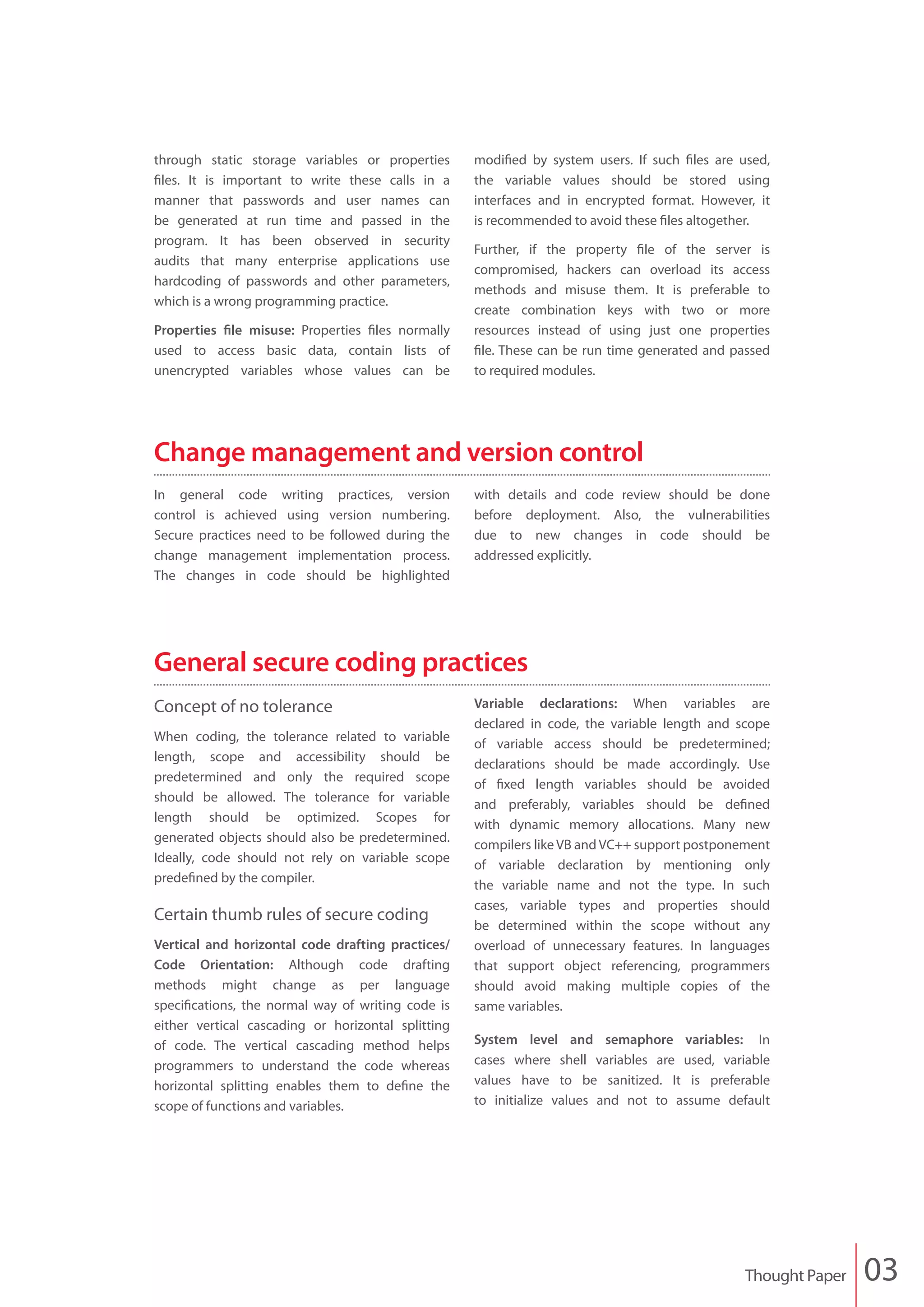 Finacle - Secure Coding Practices | PDF