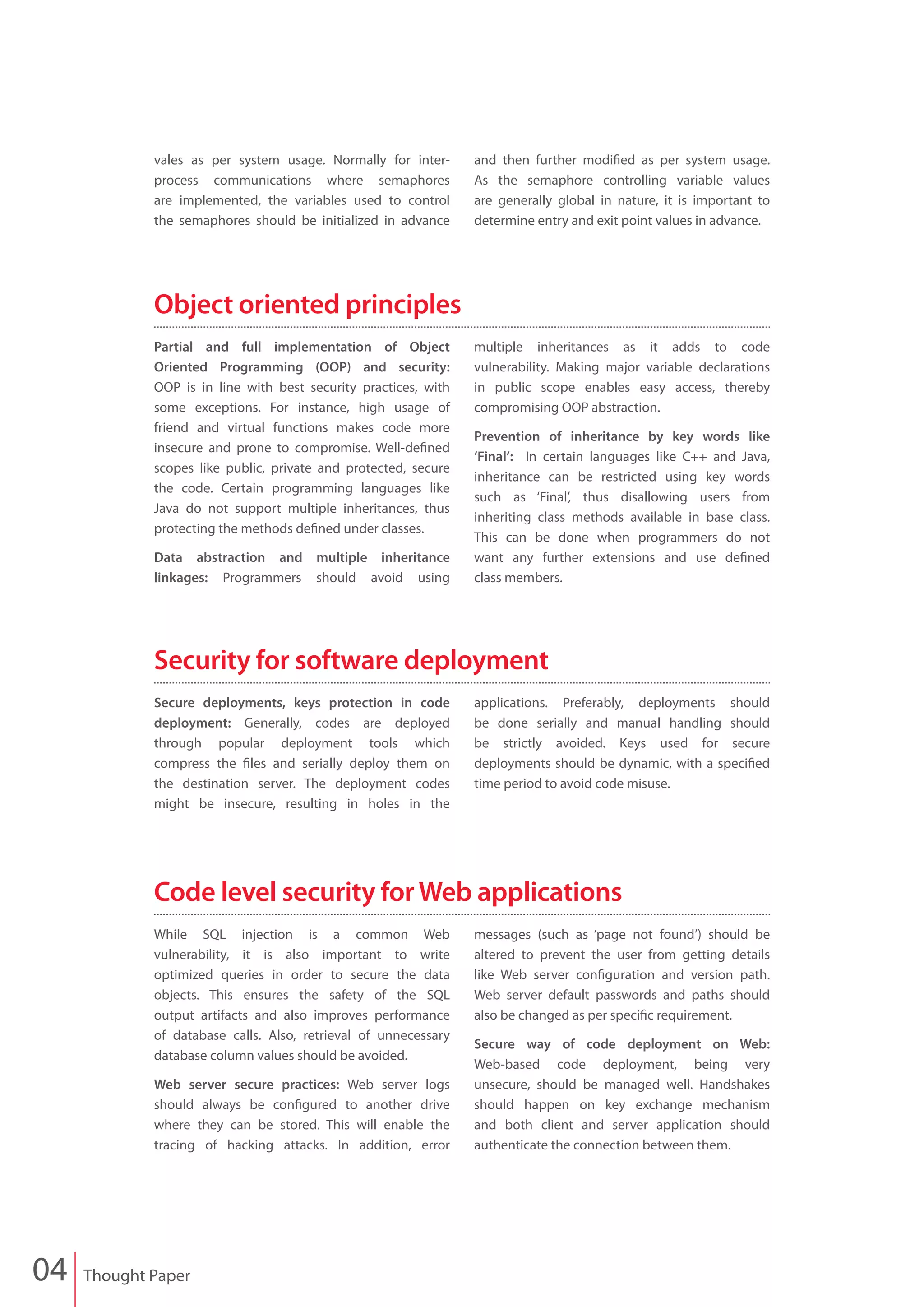 Finacle - Secure Coding Practices | PDF