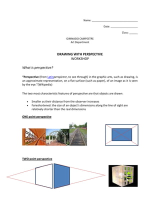 11th, Perspective Drawing Workshop, Bim 1, 2011 | PDF
