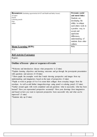 Perspective Lesson Plan-Secondary Education | DOCX