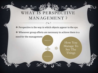 Perspective management | PPTX