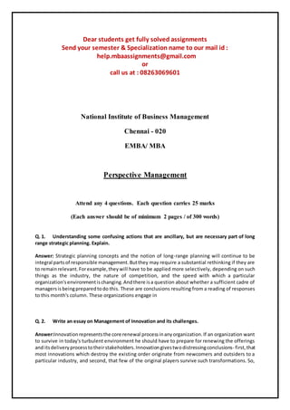 Perspective management | DOCX