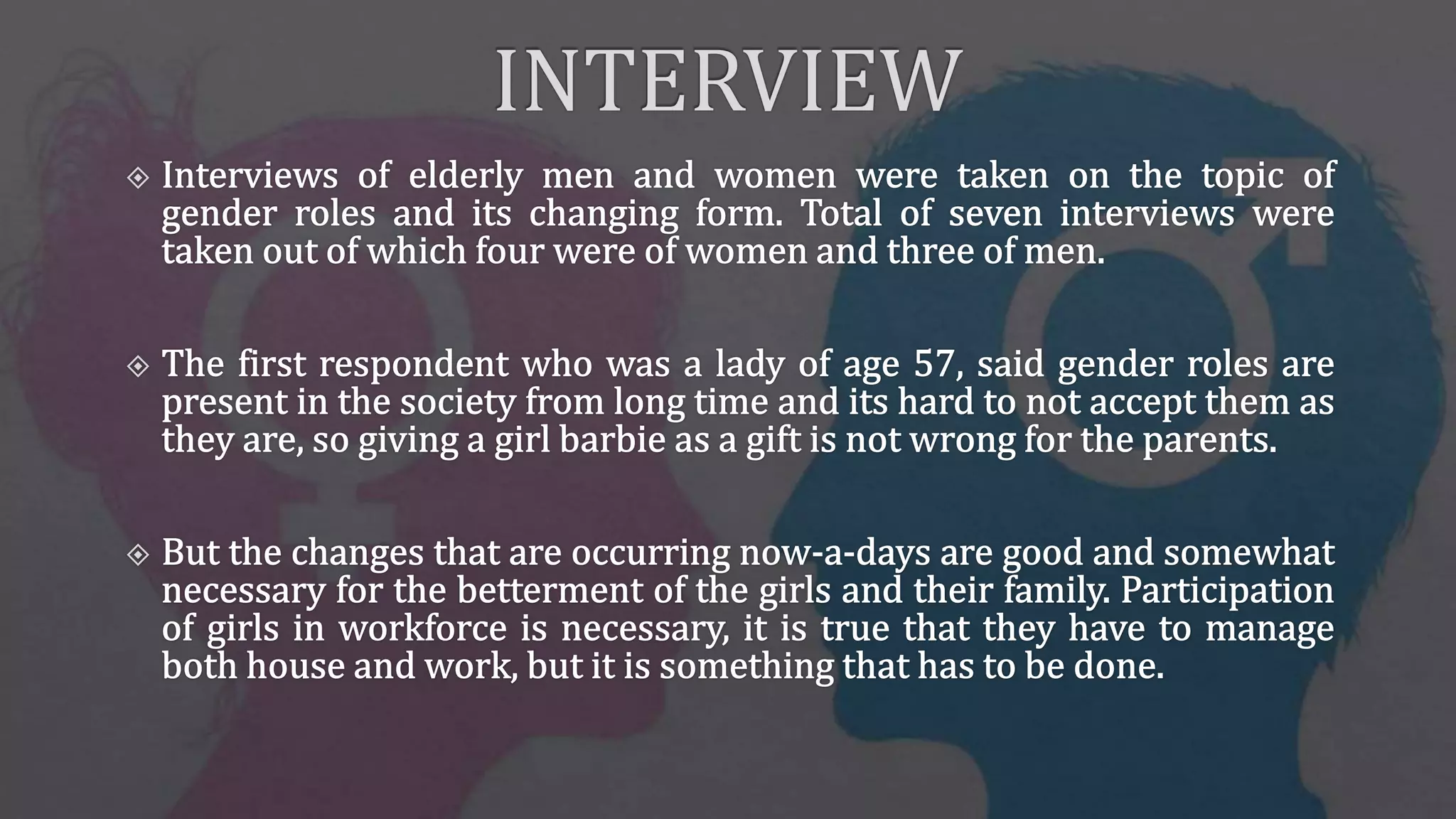 Perspective of elderly in gender role and its change | PPTX | Parenting ...