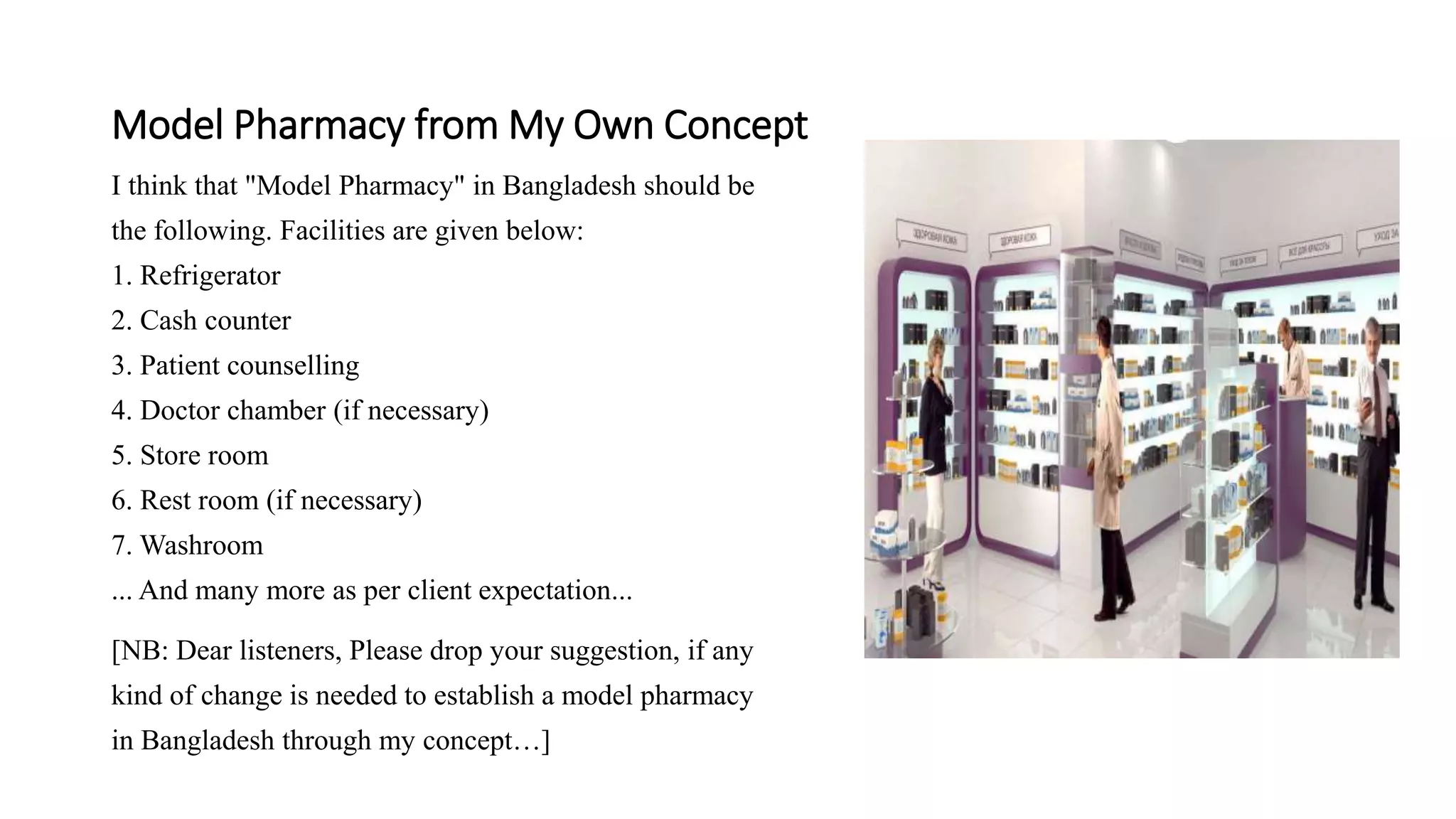 Perspective of model pharmacy in bangladesh | PPTX