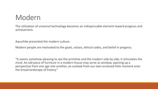 Perspective of traditional and modern culture | PPTX