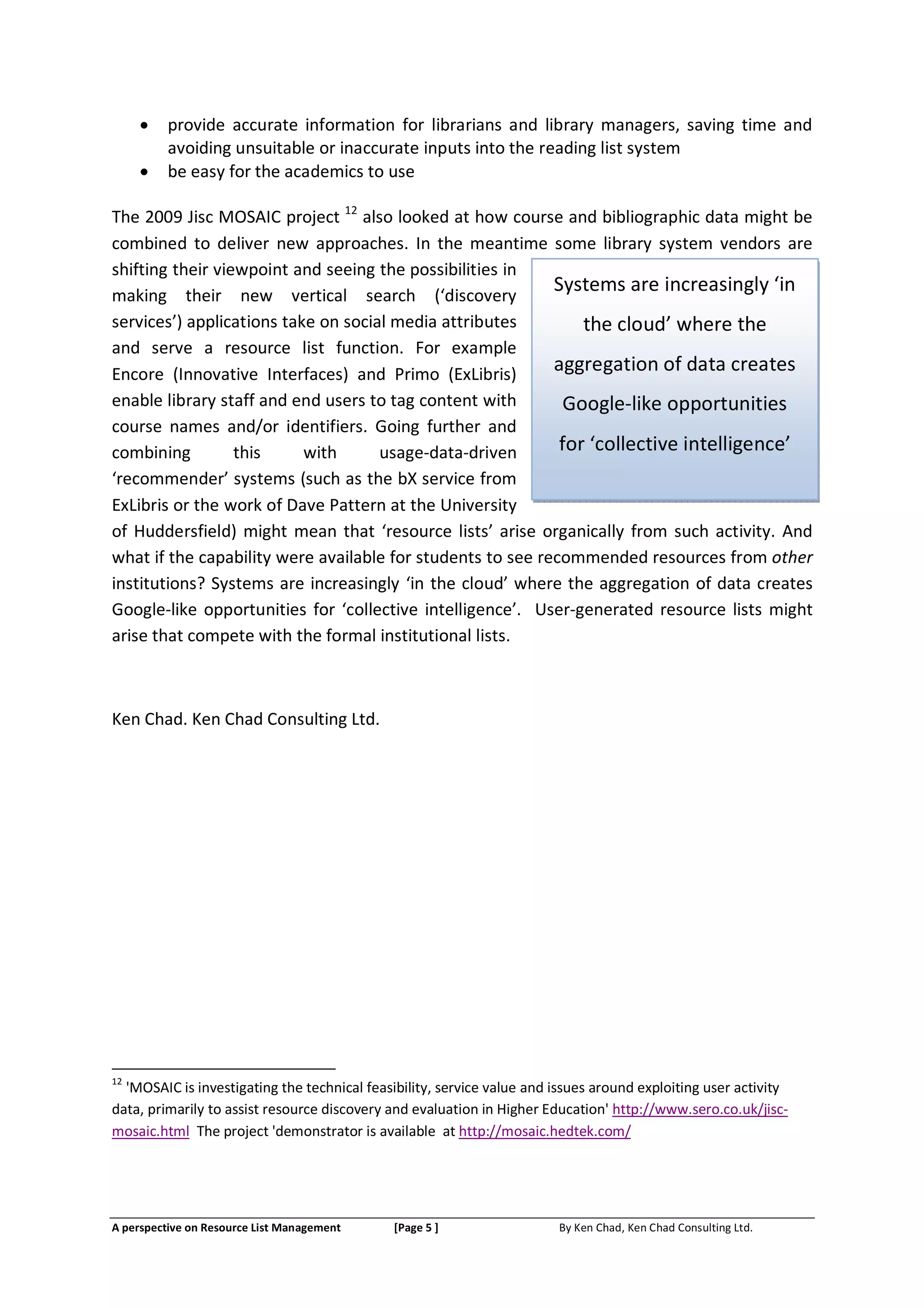 Perspective on resourcelist_manageemnt_cilip_update_june2010 | PDF