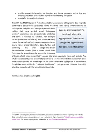 Perspective on resourcelist_manageemnt_cilip_update_june2010 | PDF