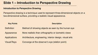 PERSPECTIVE PROJECTION - ENGINEERING GRAPHICS | PDF