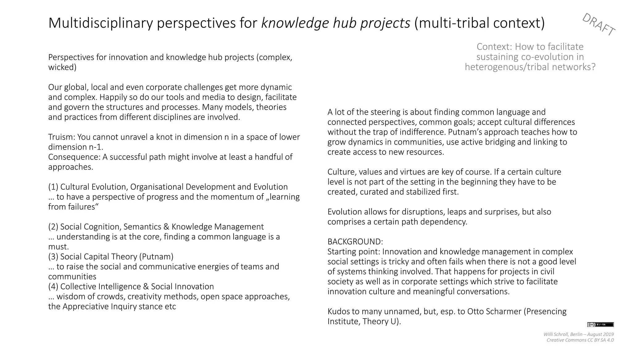 Perspectives for innovation and knowledge hub projects | PPT