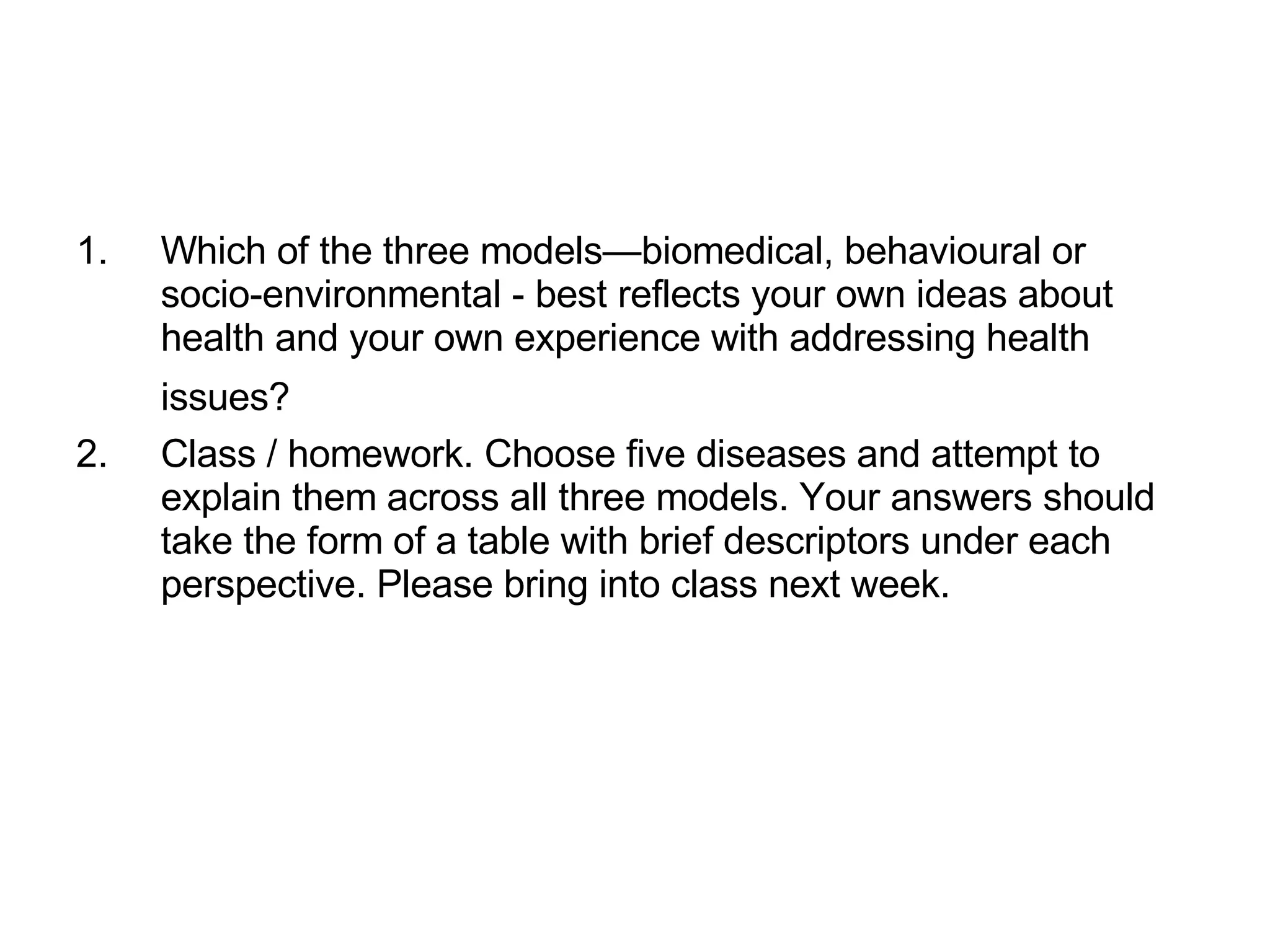 Perspectives On Health Lesson 1 Slide Show | PPT