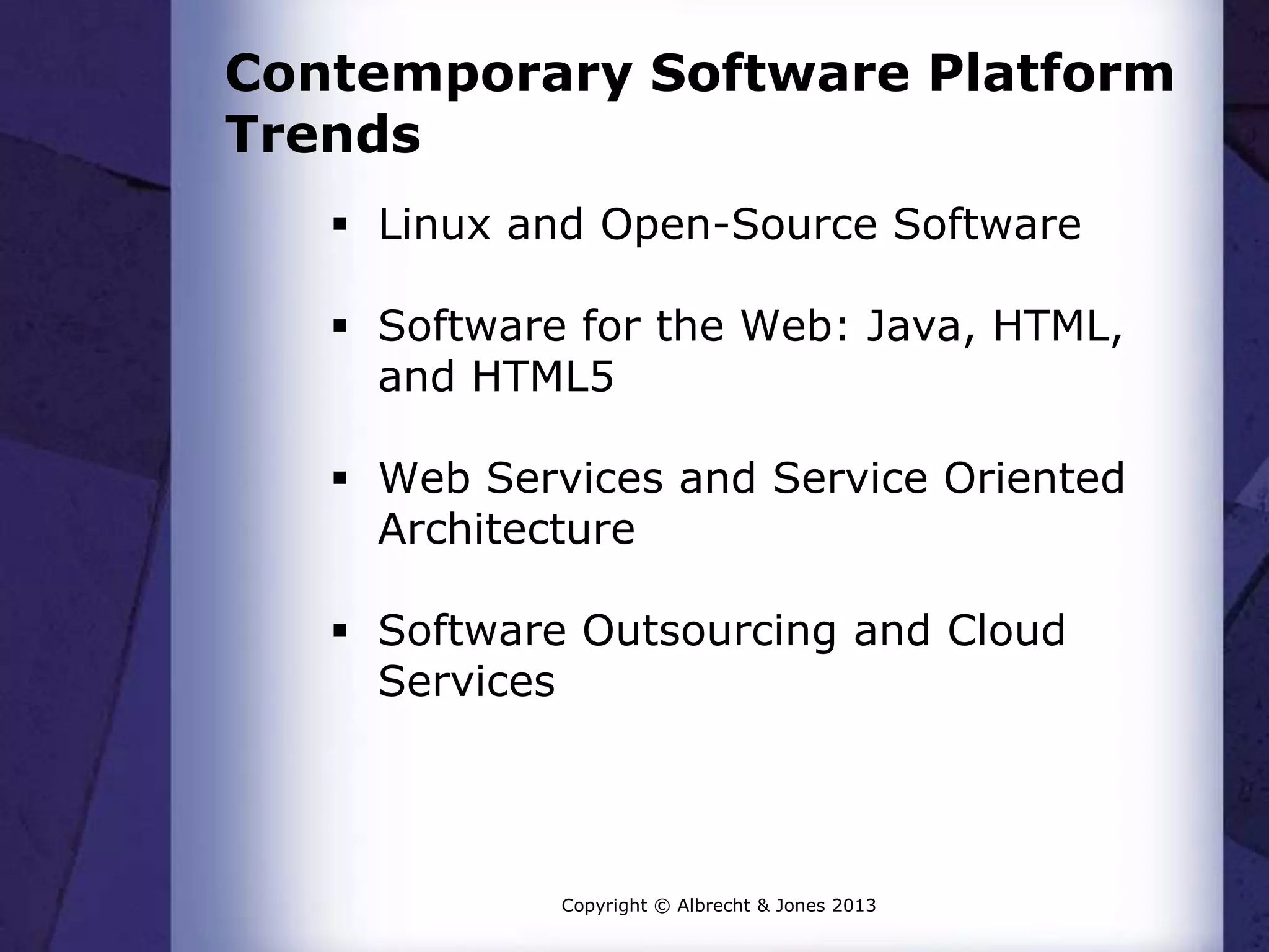 Contemporary Software Platform Trends | PPTX