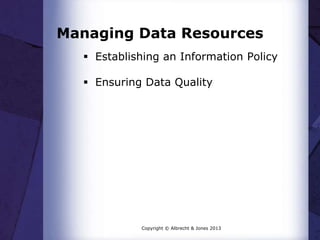Managing Data Resources | PPT