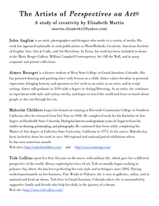 Perspectives Artists | PDF