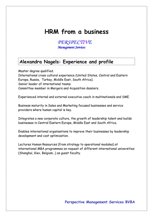 Perspective Services | PDF