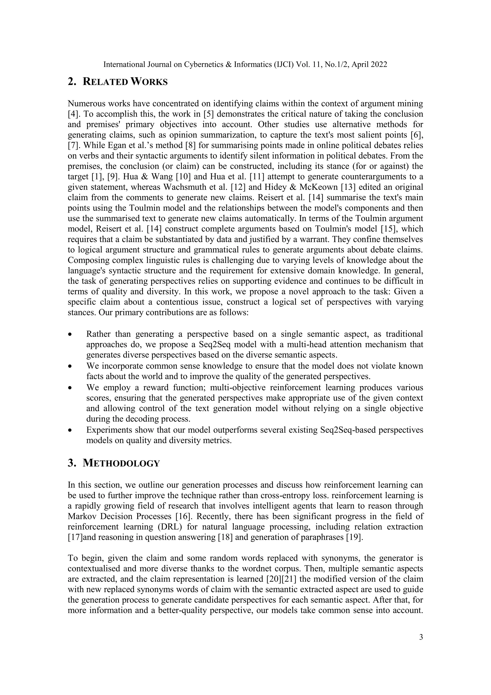 PERSPECTIVES GENERATION VIA MULTI-HEAD ATTENTION MECHANISM AND COMMON-SENSE KNOWLEDGE | PDF