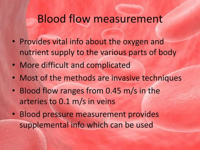 Perspectives in blood flow measurement | PPTX | Physics | Science