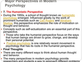 Perspectives in modern psychology | PPTX
