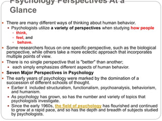 Perspectives in modern psychology | PPTX