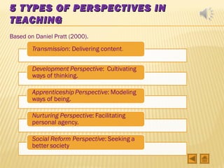 Perspectives in teaching | PPT