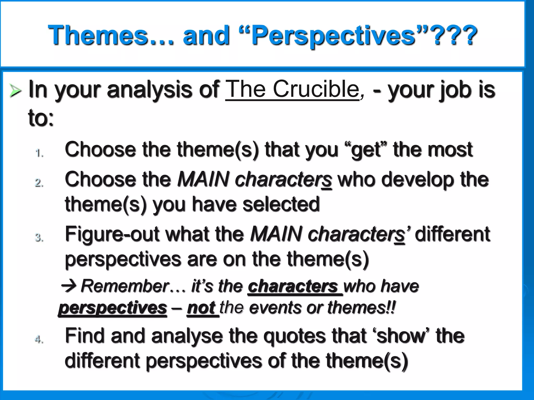 Perspectives in The Crucible | PPTX