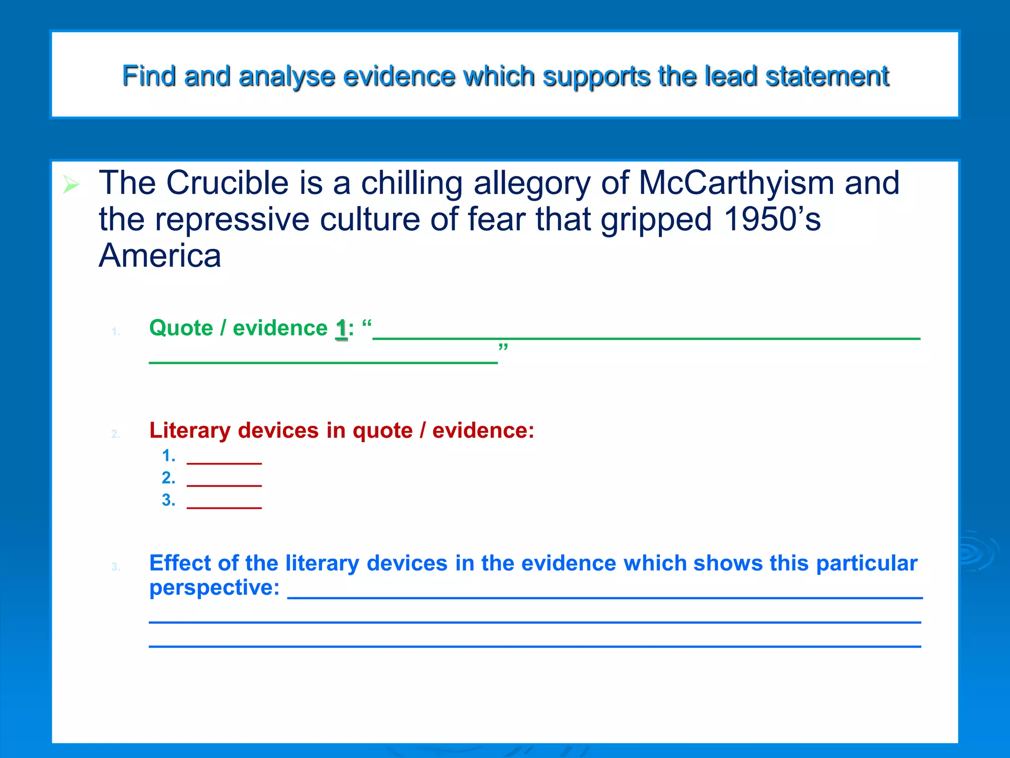 Perspectives in The Crucible | PPTX