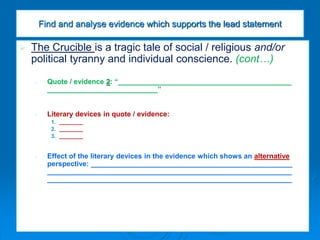 Perspectives in The Crucible | PPTX