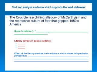 Perspectives in The Crucible | PPTX