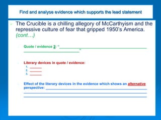 Perspectives in The Crucible | PPTX