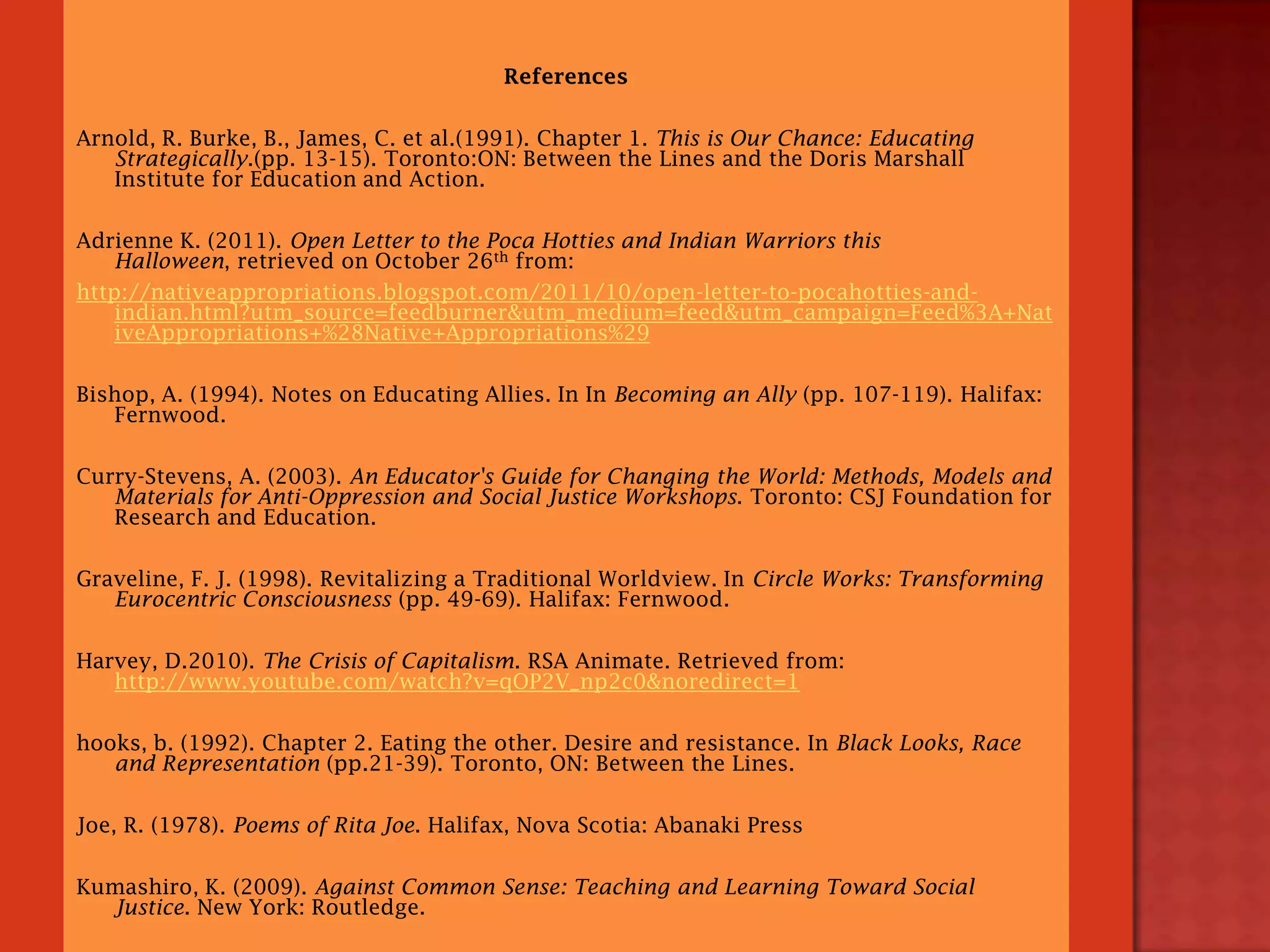 Perspectives of anti oppressive education in adult learning | PPTX