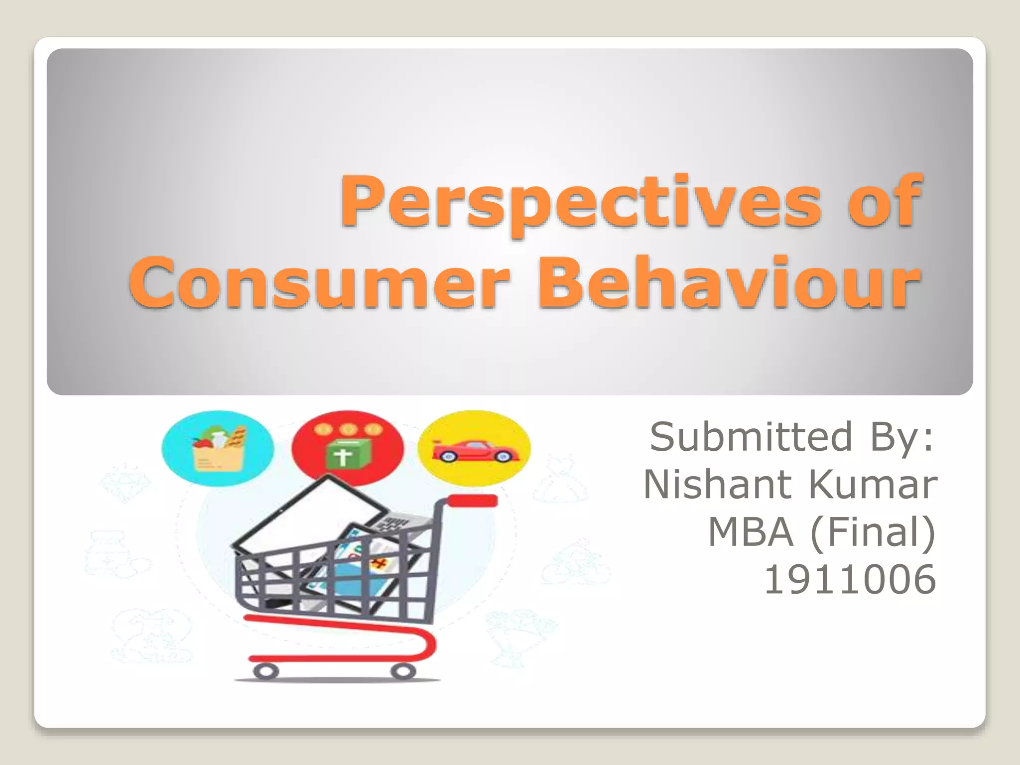 Perspectives of consumer behaviour | PPT