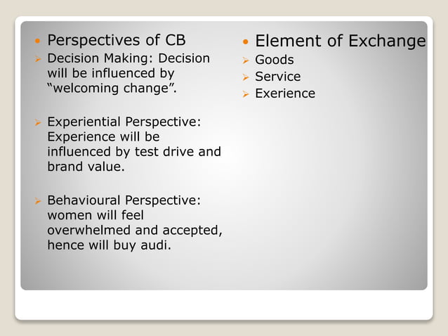 Perspectives of consumer behaviour | PPT