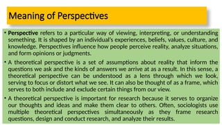 Perspectives of Education and its Applicability in various situation | PPTX