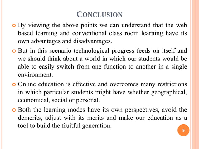 Perspectives of online and classroom learning ppt | PPT