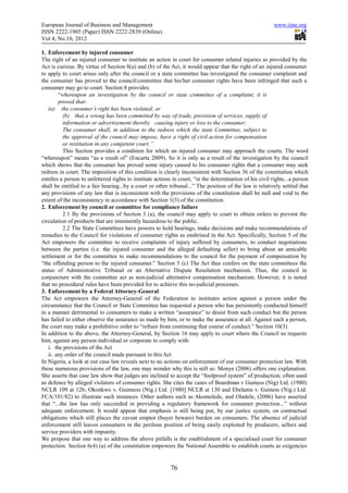 Perspectives on consumerism and consumer protection act in nigeria | PDF