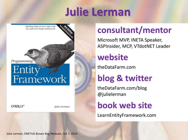 Perspectives on Entity Framework, Julie Lerman | PPT