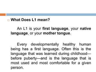 Perspectives on First and Second Language Acquisition and Factors ...