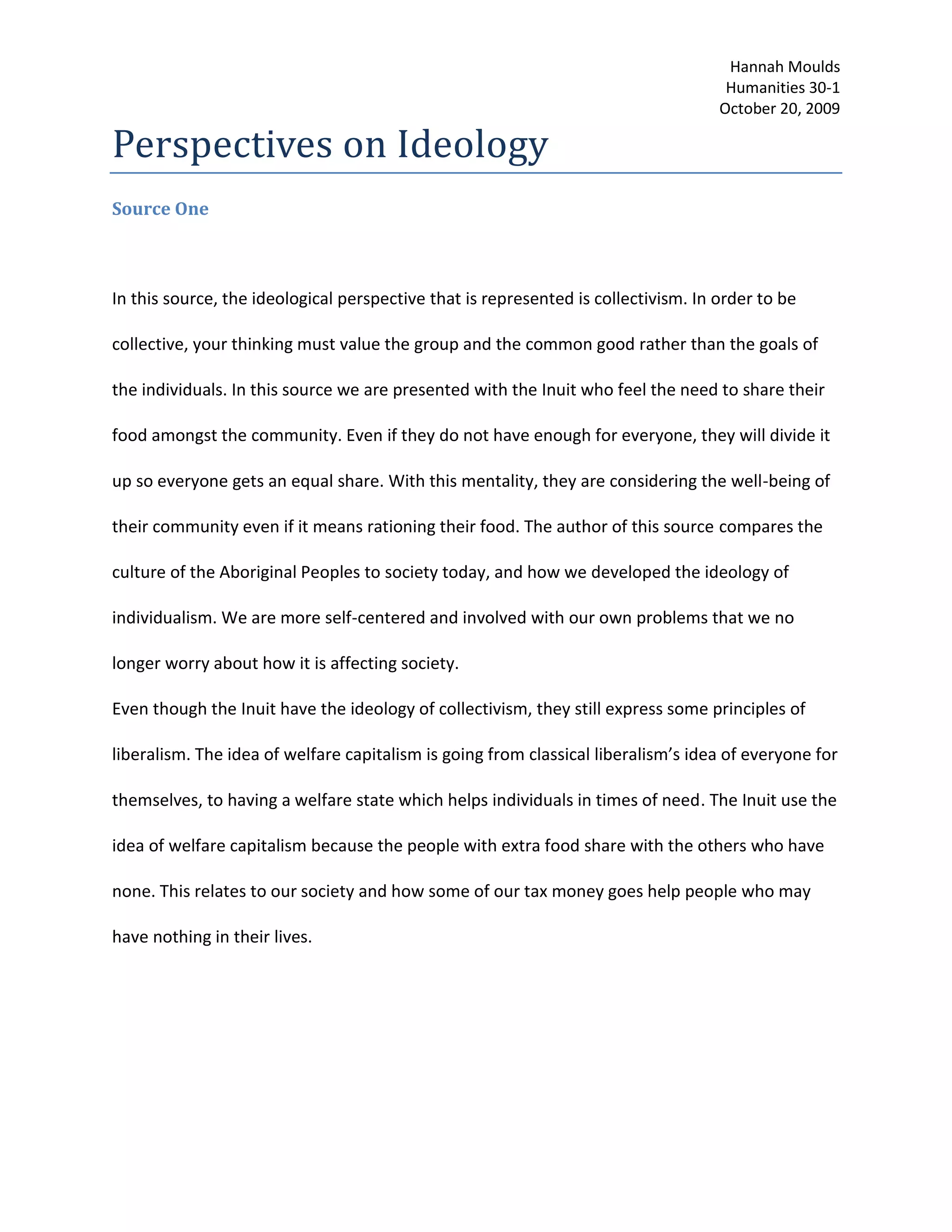 Perspectives on ideology | DOCX