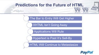 Perspectives on the Evolution of HTML | PPTX | Web Design and HTML ...