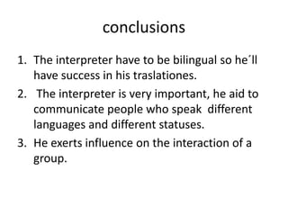Perspectives on the role of interpreter | PPTX