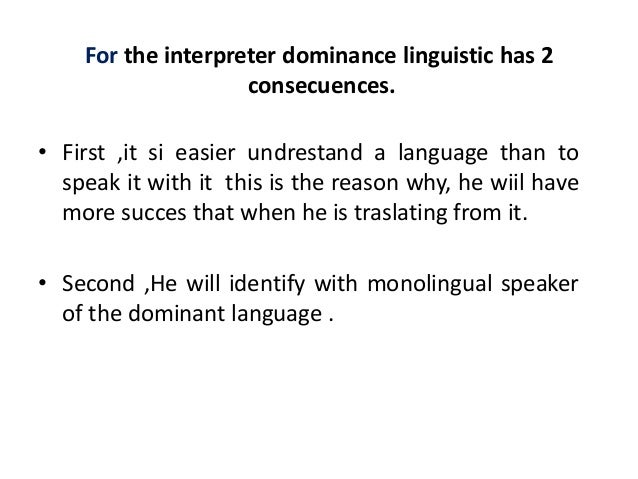 Perspectives on the role of interpreter