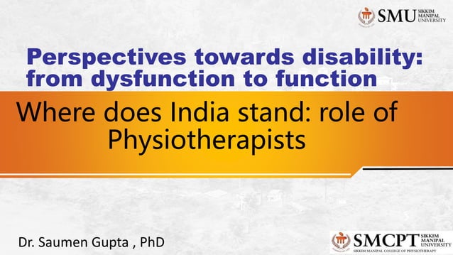Perspectives towards disability and role of health promotion | PPT