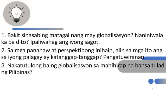 Perspektibo at Pananaw ng Globalisasyon.pptx