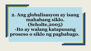 perspektibo at pananaw tungkol sa ng globalisasyon pptx | PPTX